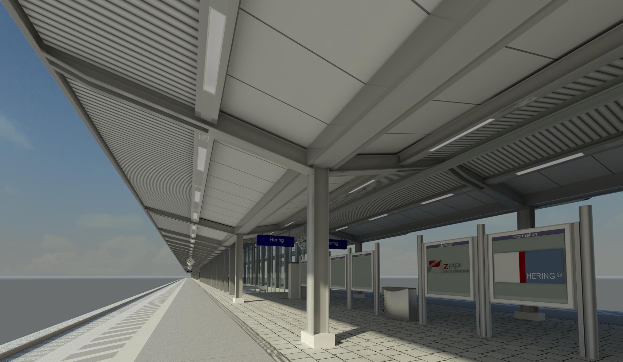 Bahnsteig inkl. Überdachung - Verkehrswegebau | ZPP Ingenieure